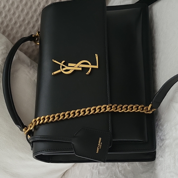 Yves Saint Laurent | Bags | Ysl Sunset Medium Leather Top Handle Bag In ...
